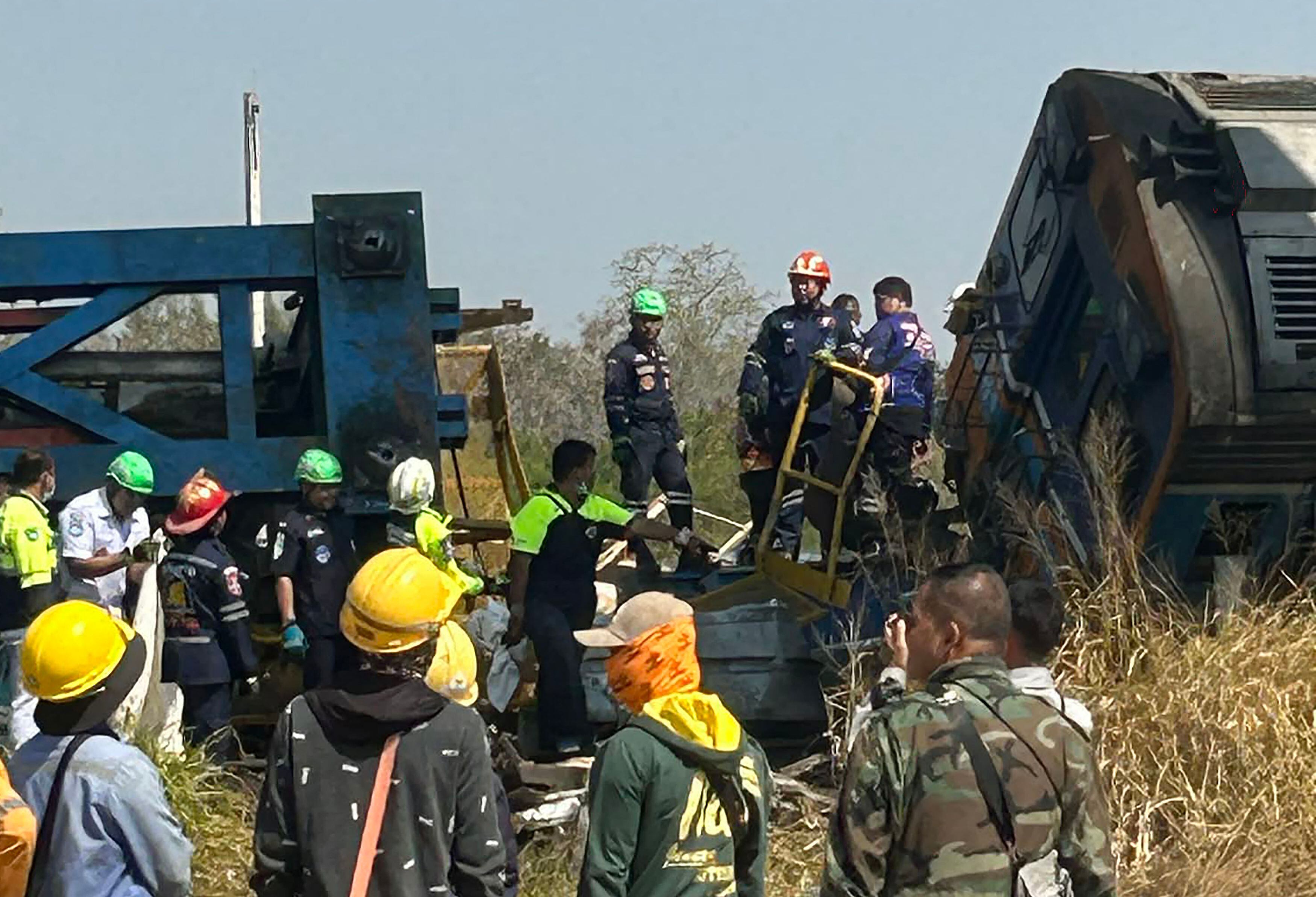At least 31 dead in Thailand train crash after crane falls on tracks ...